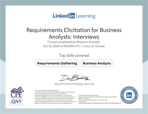 Shahram Andalibi On Linkedin Certificate Of Completion