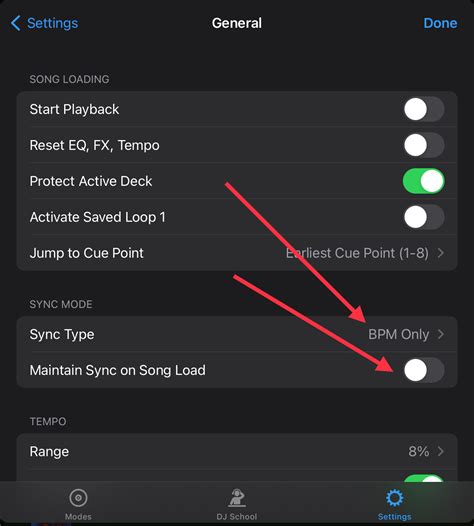 turning off sync doesn t return to original bpm questions