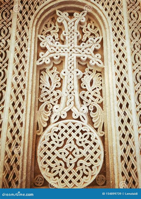 Khachkar Armenian Stone Cross Stock Image Image Of Armenia