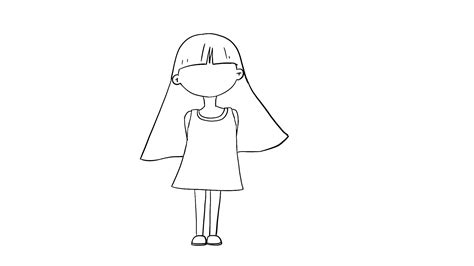 可爱的小美女简笔画 可爱的小美女的简笔画 锦跋艺考网