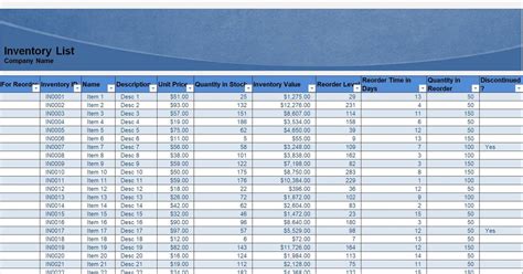 Inventory List Excel Template Track And Manage Your Stock Easily