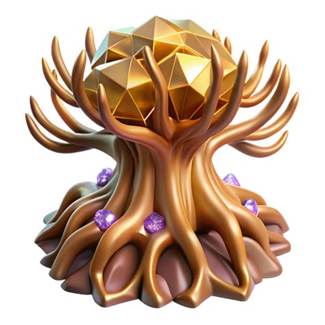 Extraordinary Creative Tree Root Fractal Brown Cutout Original 60083888 Png