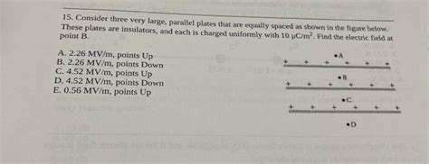 Solved Consider Three Very Large Parallel Plates That Chegg