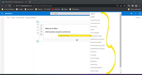 crud operations using spfx react webpart and rest api spclient