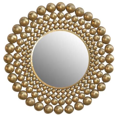 Orbit Bead Mirror Beaded Mirror Gold Home Accessories Mirror