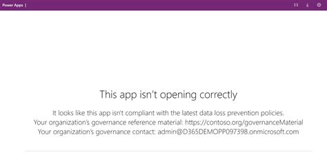 Power Platform Governance Customize The Governance Error Message