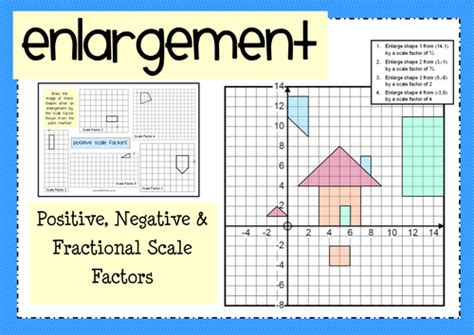 Enlargement Positive Negative And Fractional Scale Factors Teaching Resources