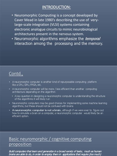 Neuromorphic Computing A Brief Introduction Pdf Cybernetics