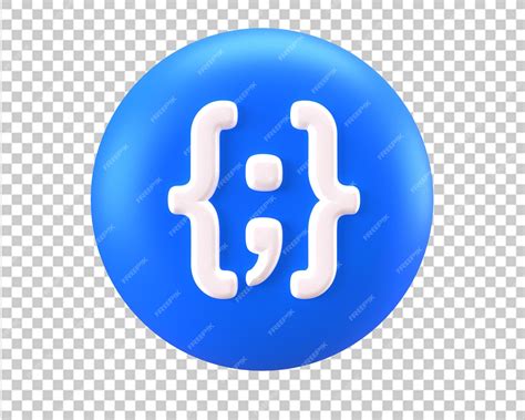 Premium Psd Coding Web Development Json Icon 3d Render