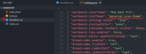 material icon not picking up markdown icon for md file extension