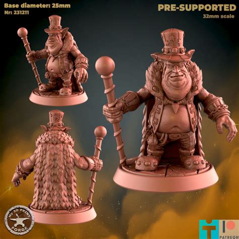 3d Printable Goblin Fat Trade Prince By My3dprintforge
