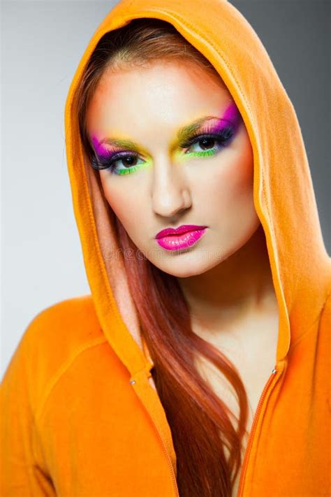 The Girl With Multi Colored Books Stock Image Image Of Woman Girl