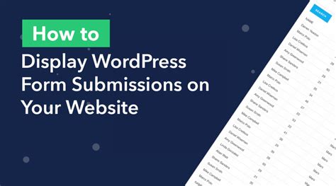 How To Display Wordpress Form Submissions On Your Site Gravitykit