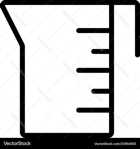 Measure Flask Line Icon Pictogram For Web Vector Image