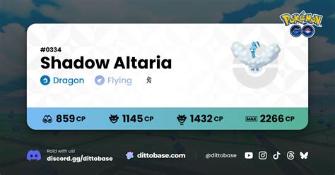Shadow Altaria Pokémon Go Dittobase