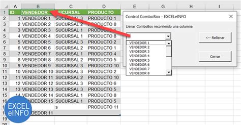 Curso Excel VBA y Macros Cap y Formularios Control ComboBox ó Cuadro combinado