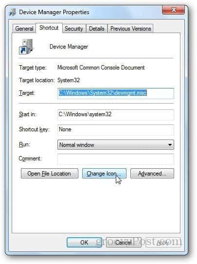 How To Create Shortcut To Launch Device Manager In Windows 7