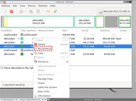 how to use gparted in windows server 2003 to resize partition