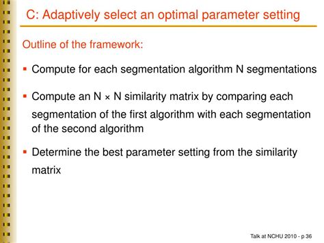 Ppt Exploring The Parameter Space Of Image Segmentation Algorithms