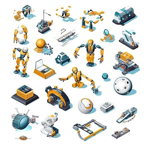 Premium Vector D Vector Robotics And Automation On White Background