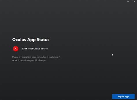 oculus software problem oculus app status test can t reach oculus