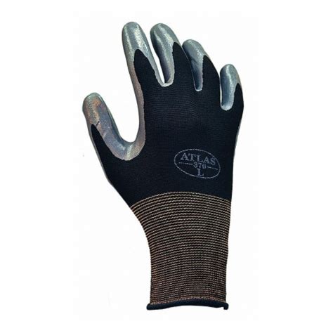 Showa Prcoated Glovesblackgrayl 370bl 08 L Ralphs