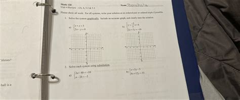 solved math 120unit 4 ﻿review ﻿ch 4 5 2 ﻿and 5 3name