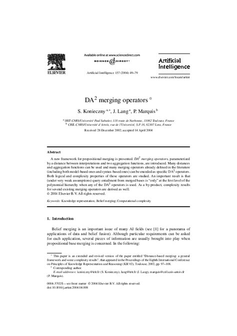 Pdf Da2 Merging Operators