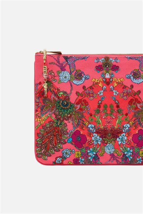 Small Canvas Clutch Windmills And Wildflowers Camilla
