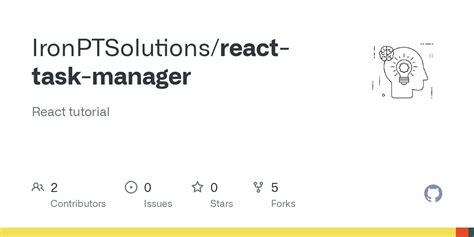 GitHub IronPTSolutions React Task Manager React Tutorial