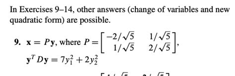 solved 9 please classify the quadratic forms then make a