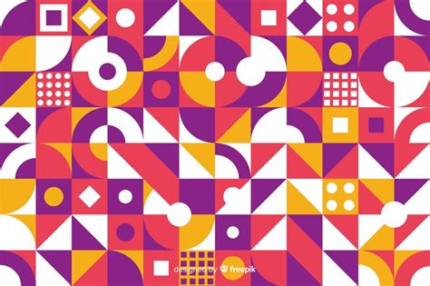 Free Vector Colorful Geometric Shape Mosaic Background