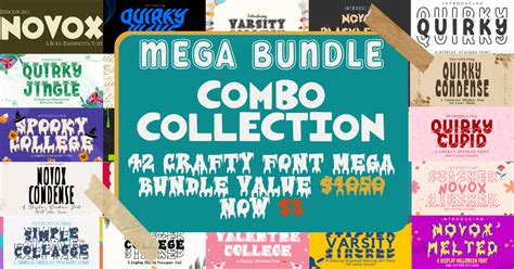 Combo Collection Font Mega Bundle Bundle · Creative Fabrica