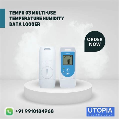Lcd Temperature Humidity Data Logger Tempu03 89 X 36 X 16 Mm Usb 20
