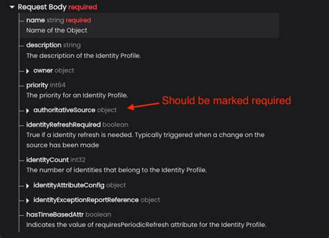 Bug Update Required Fields For Create An Identity Profile Create
