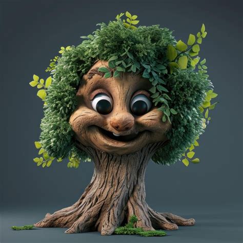 Premium Photo Tree Character