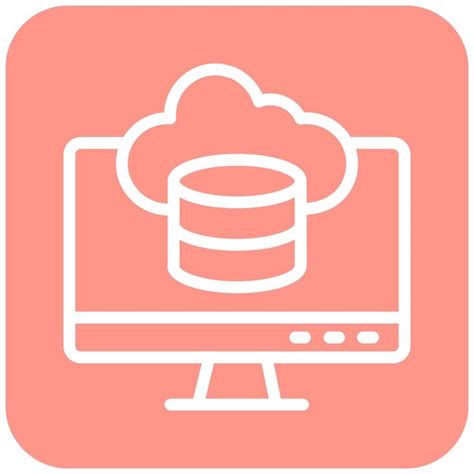 Premium Vector Cloud Database Vector Icon Design Illustration