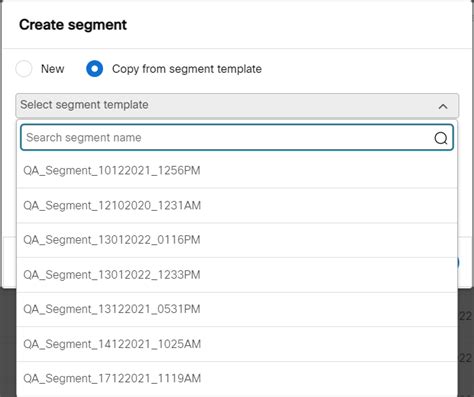 template a segment
