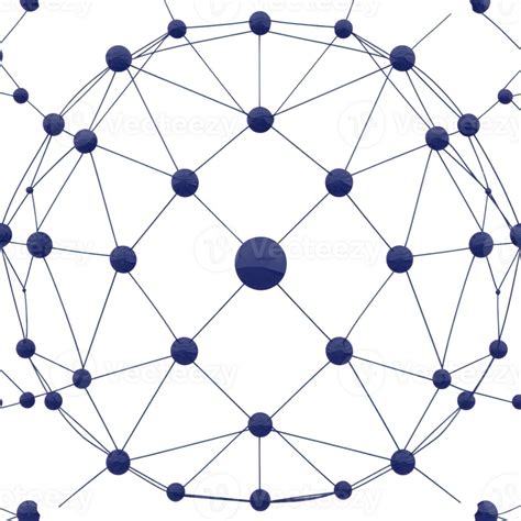 Complex Network Of Interconnected Blue Nodes Forms Geometric Pattern Illustrating Concepts Of