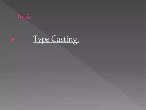 Type Casting In Java Pptx