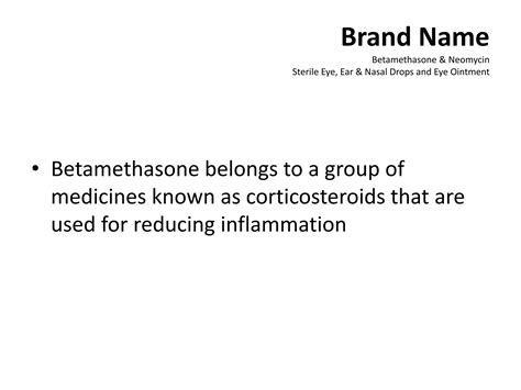 Betamethasone Neomycin Pptx