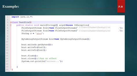Java 7 Input And Output Stream Ppt