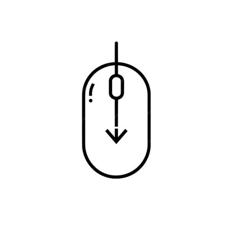 Showing Black Outline Of The Computer Mouse Arrow Icon Premium Ai