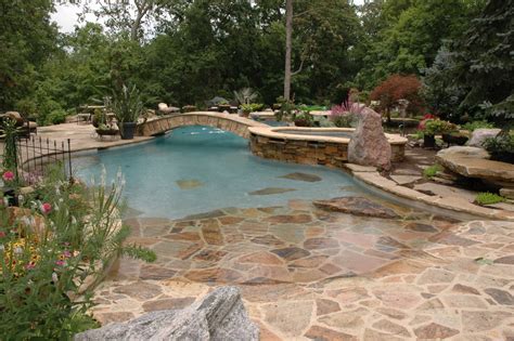 Lagoon Inspired Backyard Eclectic Pool Cincinnati By Neals