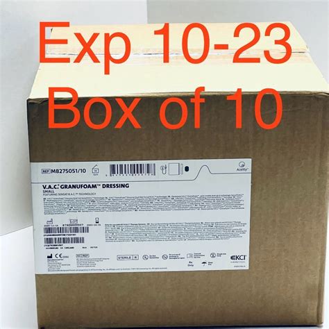 New Kci M8275051 10 V A C Granufoam Dressing Small Disposables General For Sale Dotmed