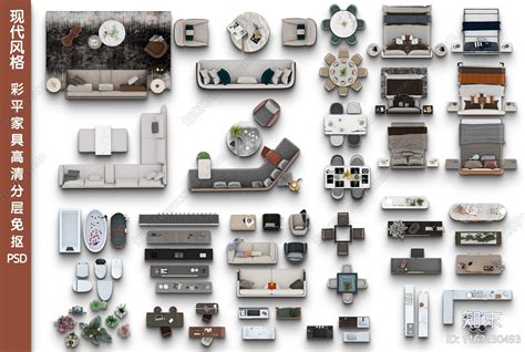 现代室内彩平图下载【id 1163230493】undefined