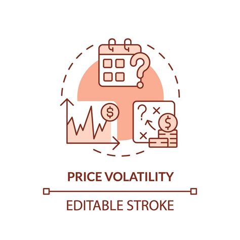 Editable Price Volatility Icon Representing Heatflation Concept Isolated Vector Thin Line