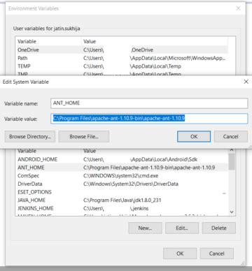 Setting Apache ANT Environment Variables Provar