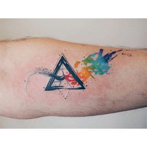 Pink Floyd Triangle Tattoo