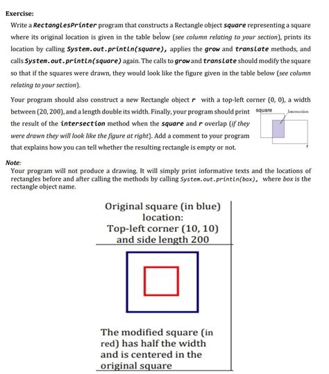 Solved Exercise Write A RectangLesprinter Program That Chegg Com